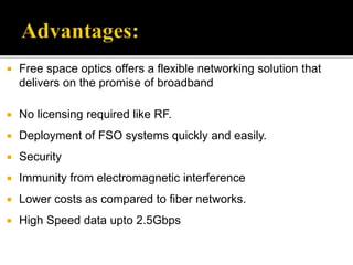 Free space optics | PPTX