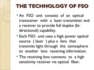 Free space optics by Mayank Awasthi | PPT