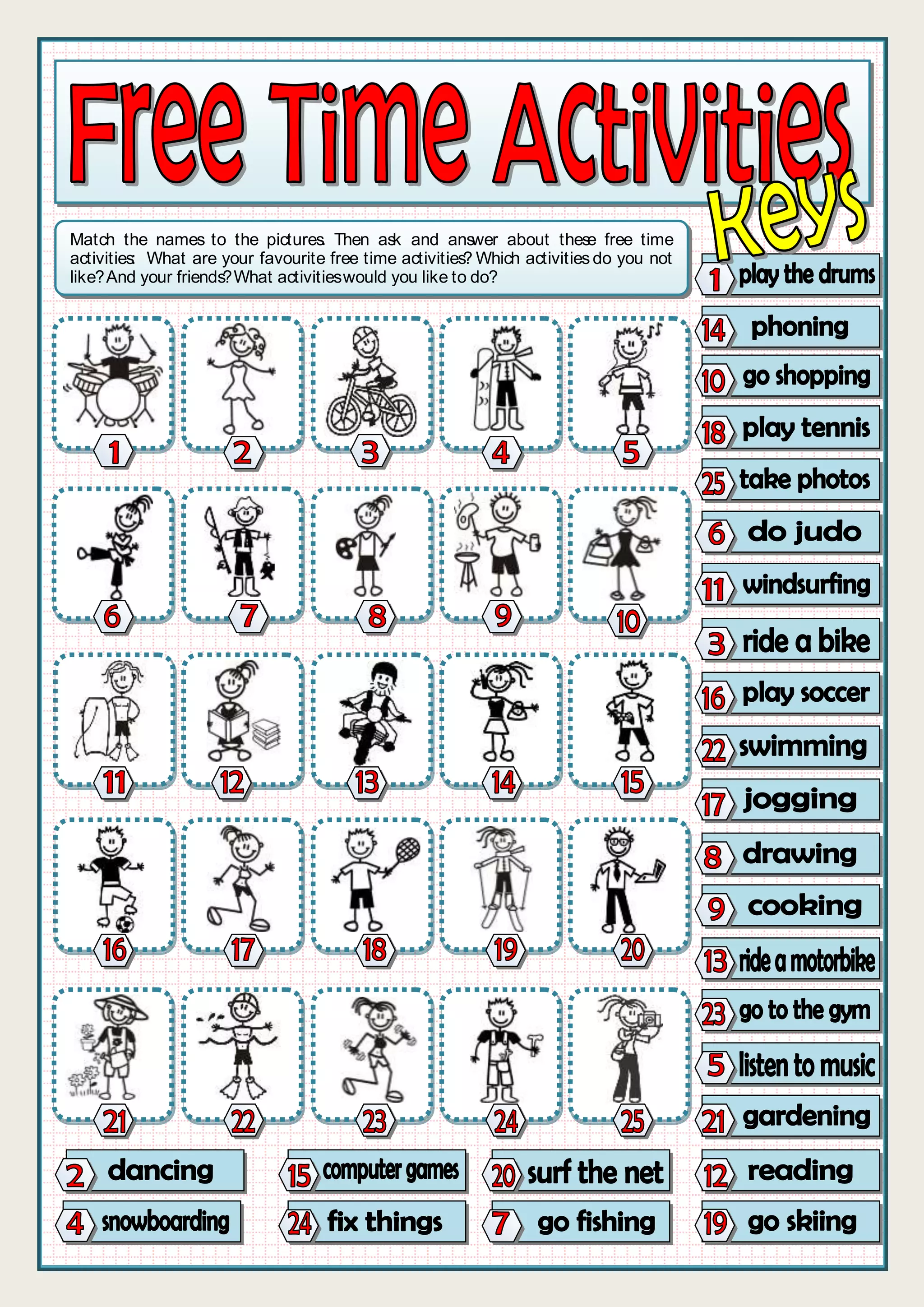 Free time-activities-information-gap-activities-picture-description-exe ...