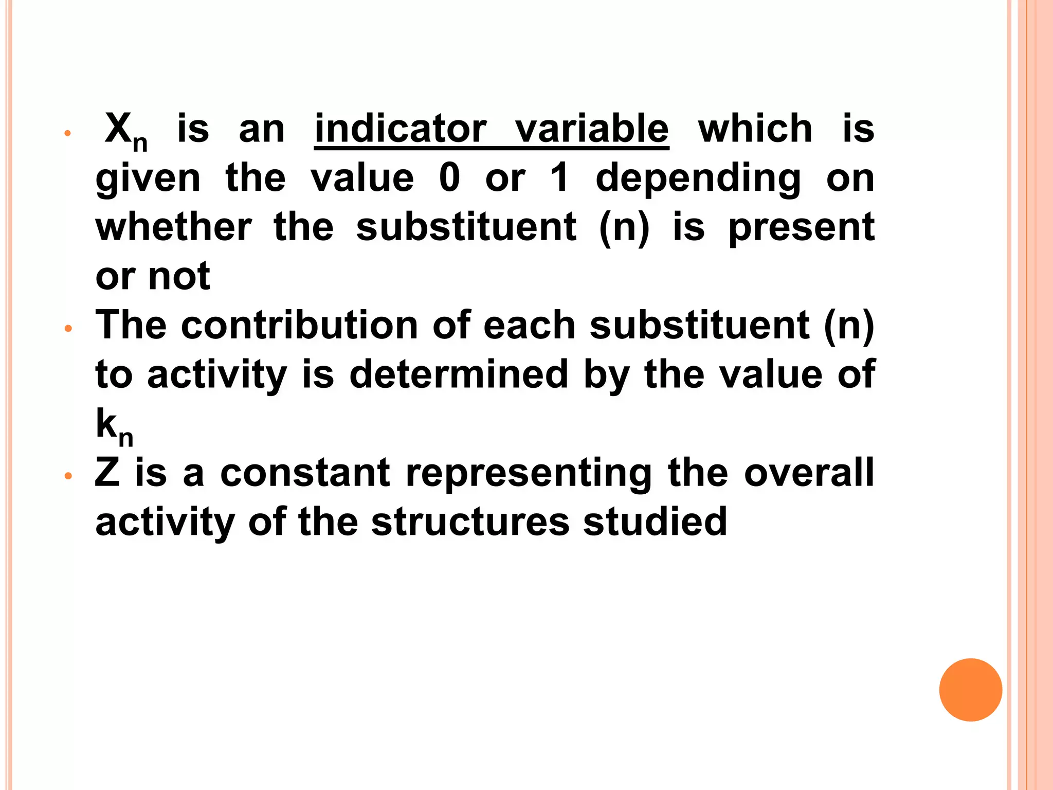 Free wilson analysis qsar | PPTX