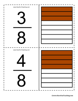 Free 10 fraction flash cards | PDF
