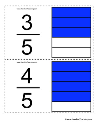 Free 10 fraction flash cards | PDF