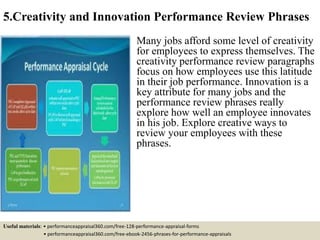 Free 350 performance review phrases | PPT