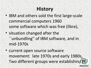 Free and open source software in pakistan the role of pastic | PPT