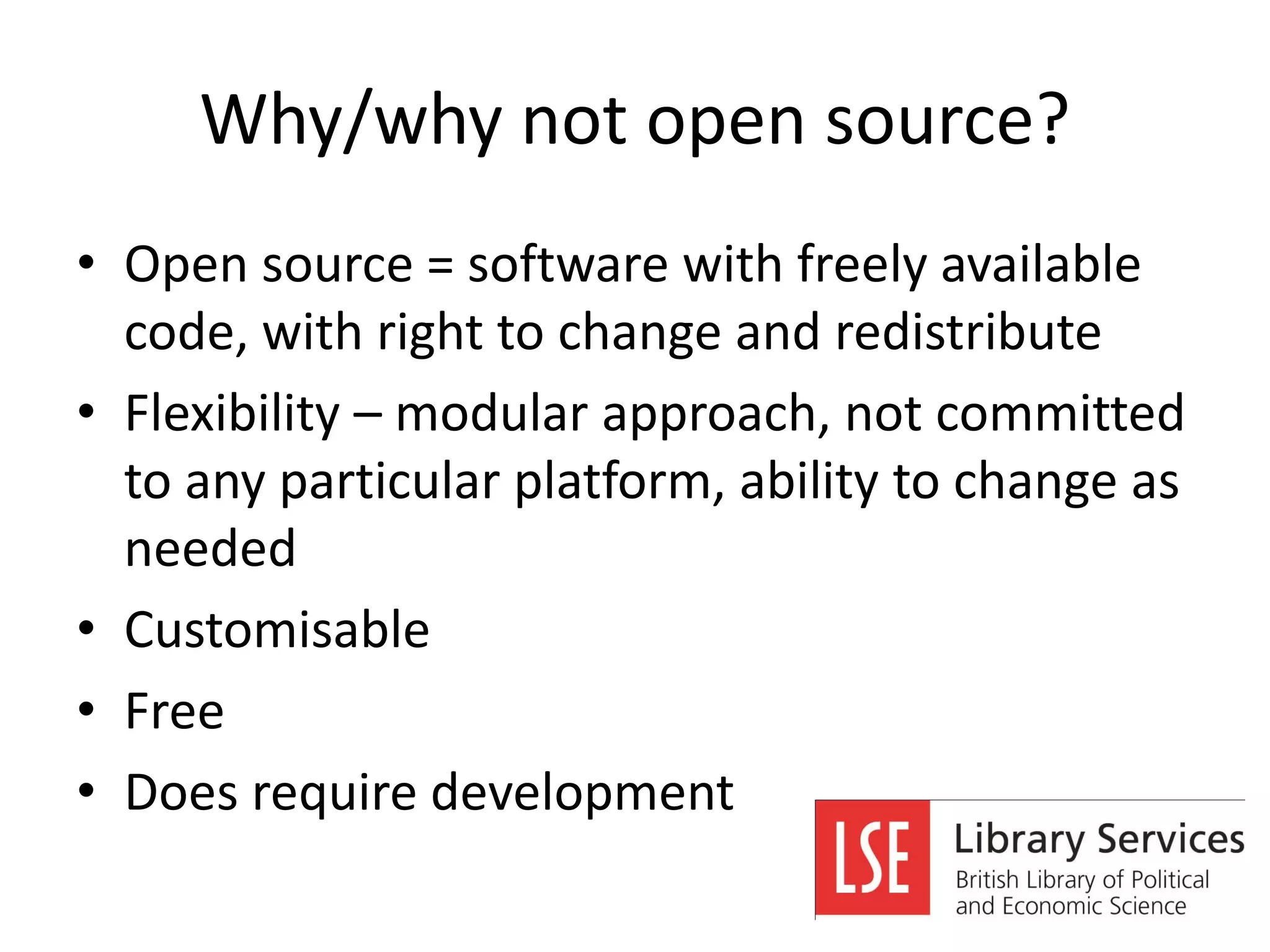 Free and Open Source Workflow Tools at LSE | PDF