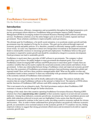 FreeBalance Government Customers on the Road to Improved Governance | PDF