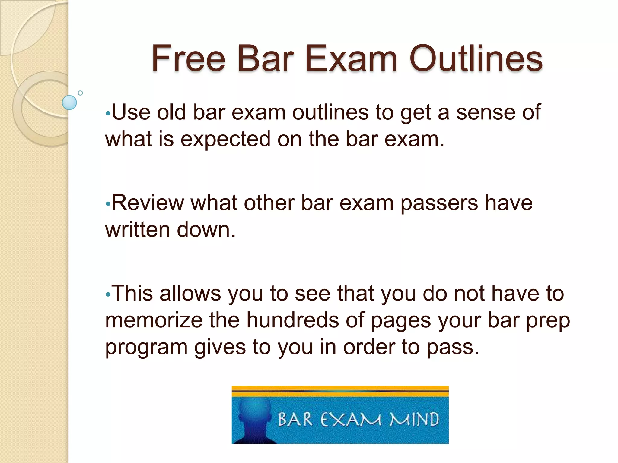 Free bar exam outlines | PPTX