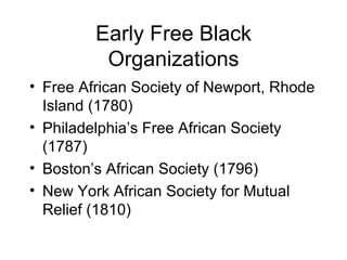 Free Blacks In The United States | PPT