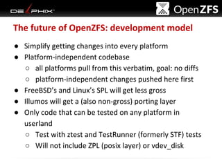 OpenZFS at AsiaBSDcon FreeBSD Developer Summit | PPT