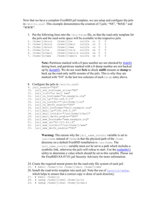 FreeBSD Jail Complete Example | PDF
