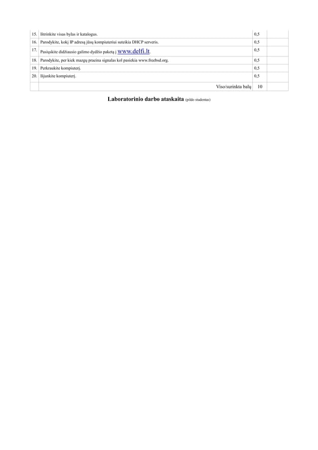 Free bsd praktiniu_darbu_uzduotys | PDF