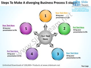 Free business powerpoint templates process 5 stages arrows network ...