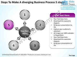 Free business powerpoint templates process 5 stages arrows network ...