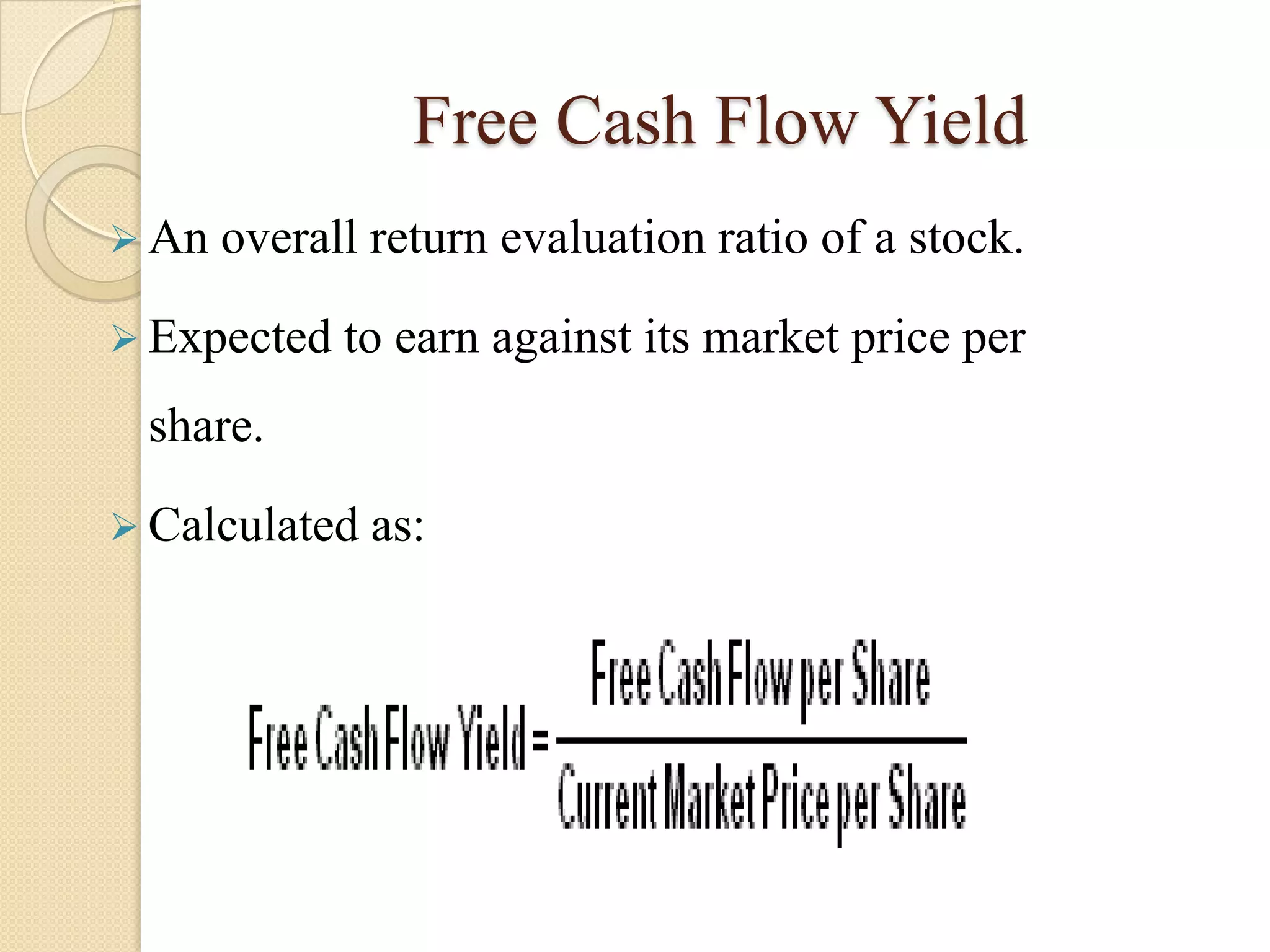 Free cash flow | PPTX | Stocks and Bonds | Personal Investing