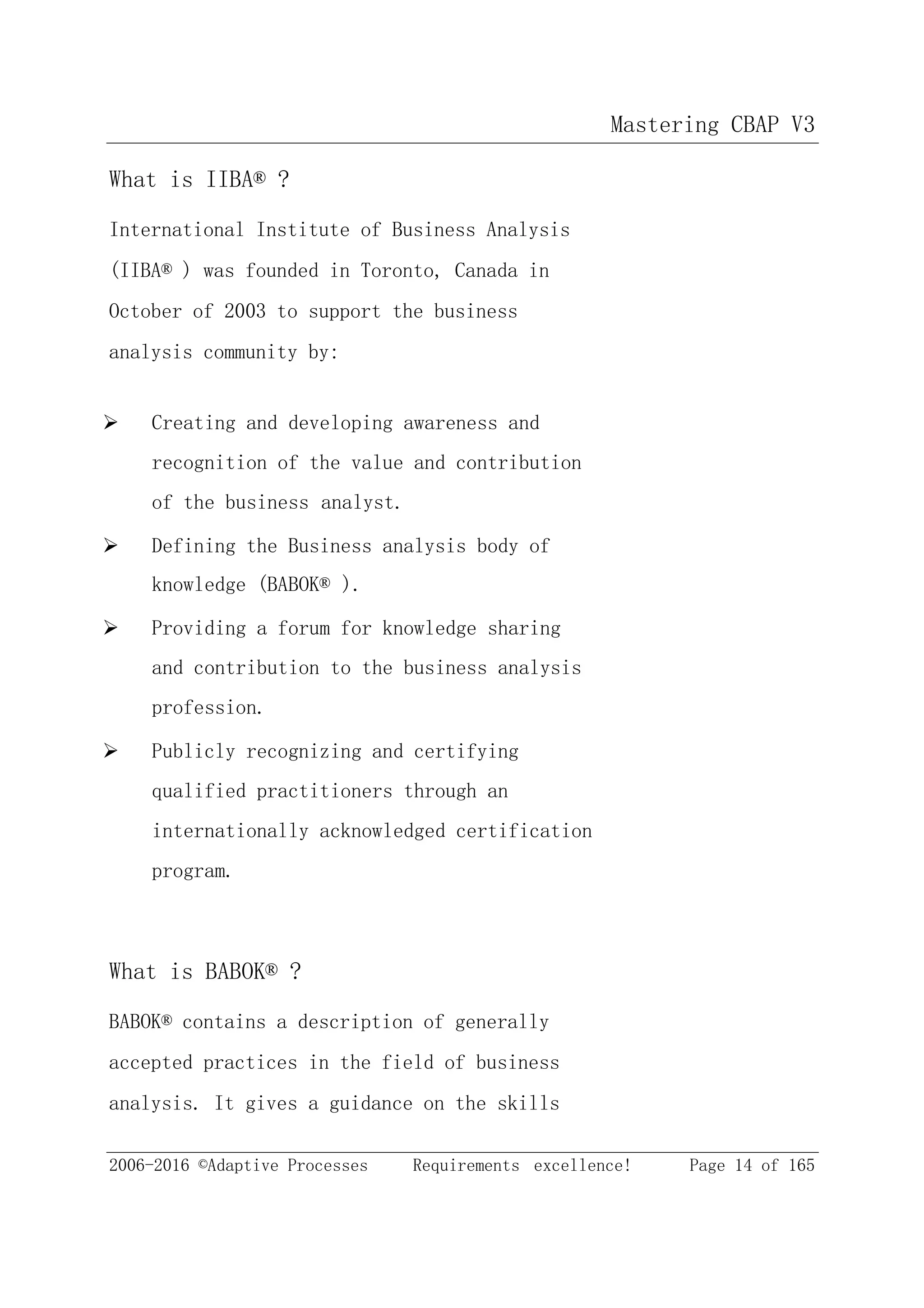 Free CBAP V3 study guide | PDF