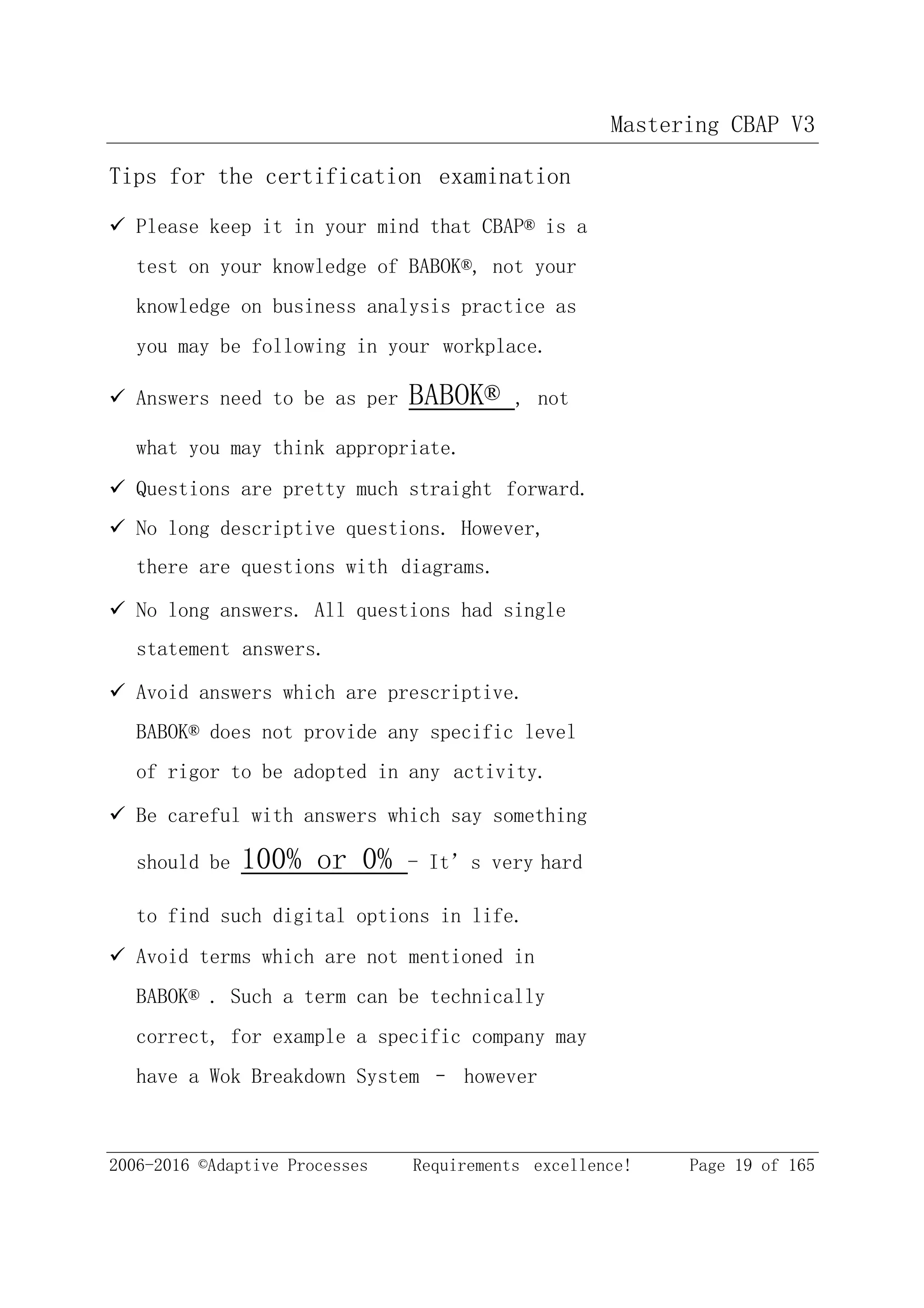 Free CBAP V3 study guide | PDF