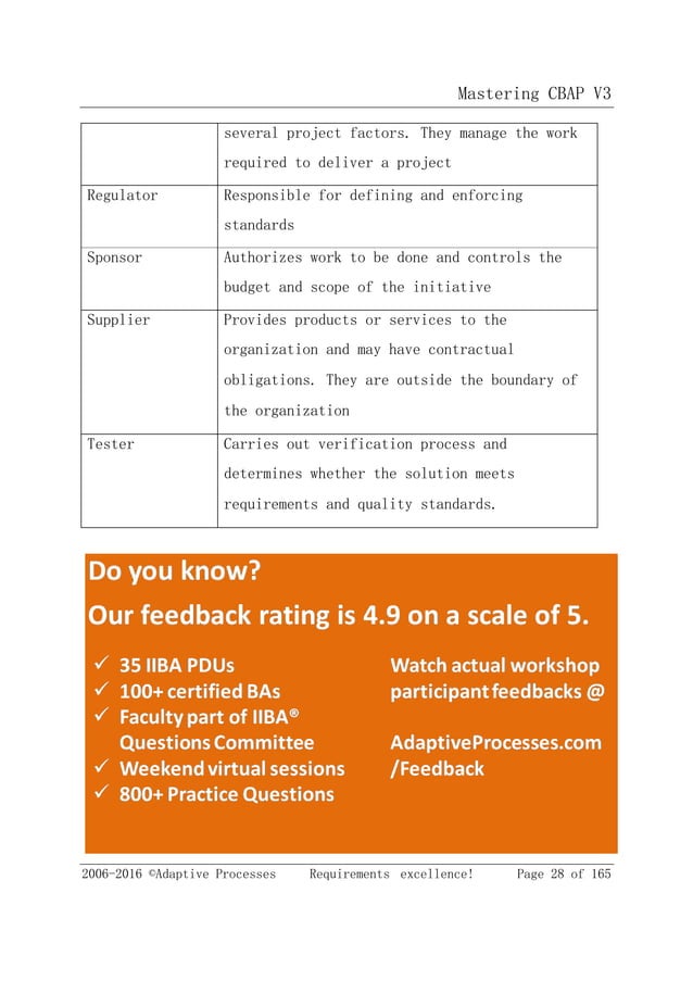 Free CBAP V3 study guide | PDF