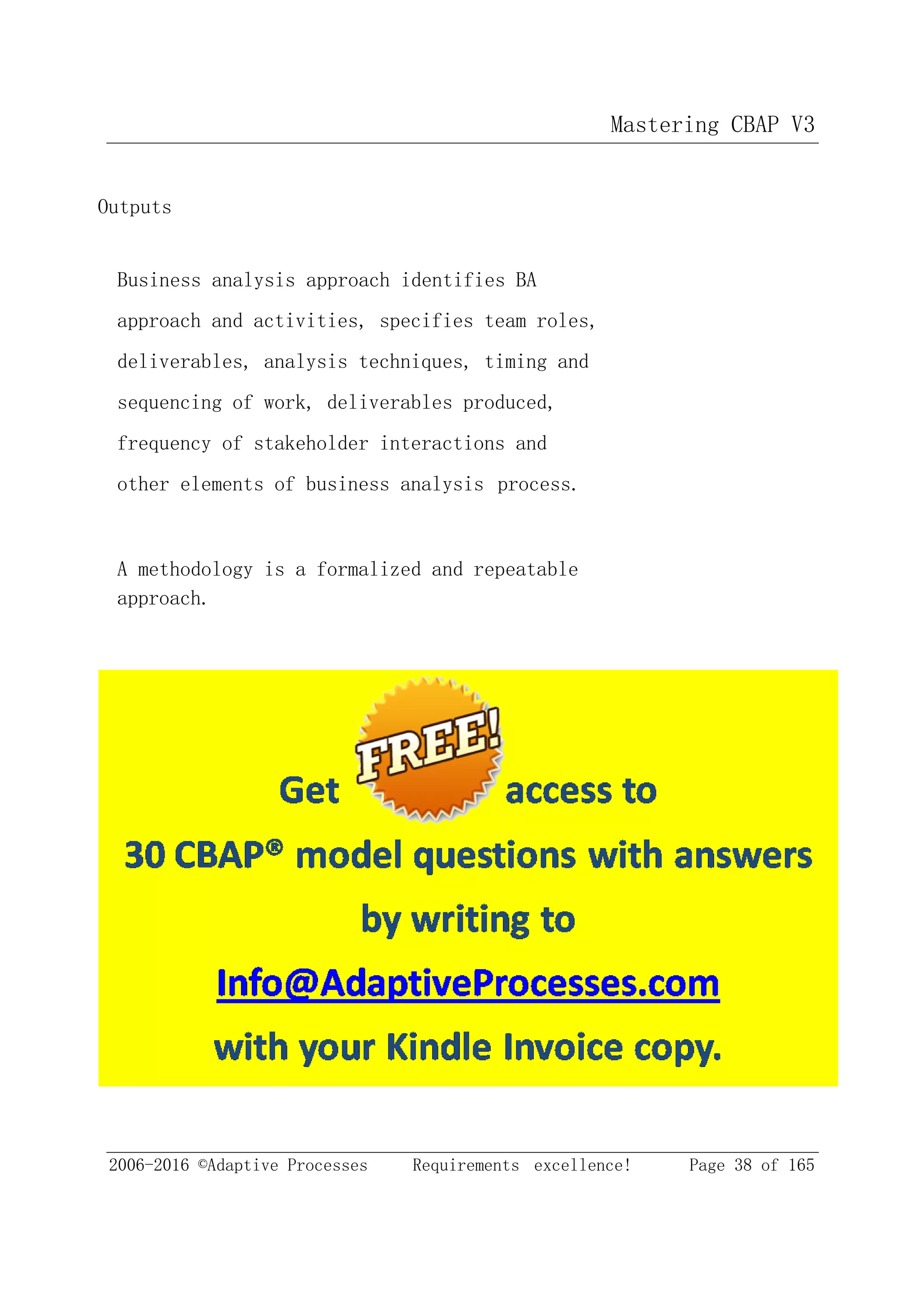 Free CBAP V3 study material | PDF