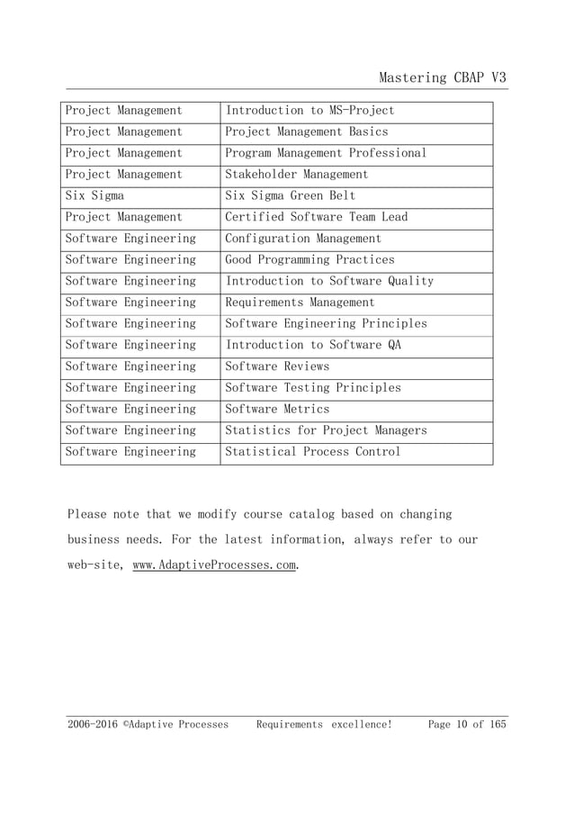 Free CBAP V3 study material | PDF