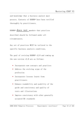 Free CBAP V3 study material | PDF