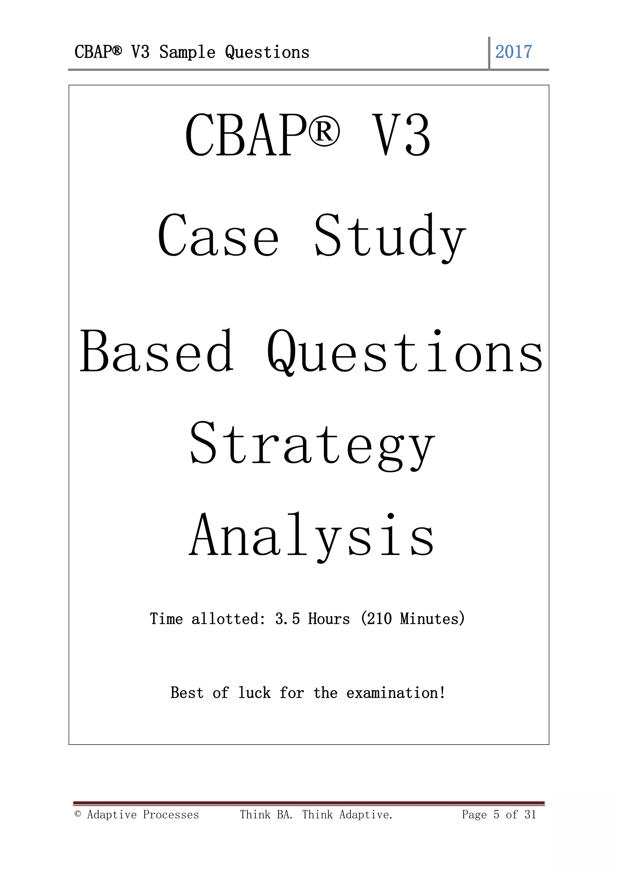 Free CBAP V3 question bank | PDF
