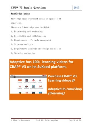 Free CBAP V3 question bank | PDF