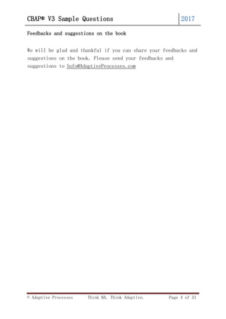 Free CBAP V3 question bank | PDF
