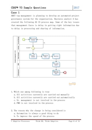 Free CBAP V3 questions | PDF