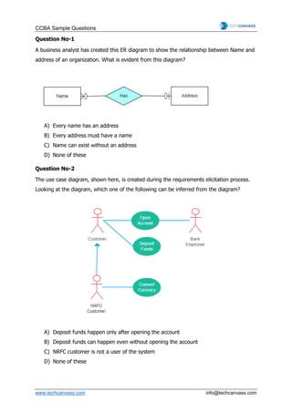 Free CCBA exam questions PDF | PDF