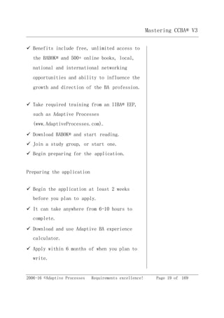 Free CCBA study guide | PDF