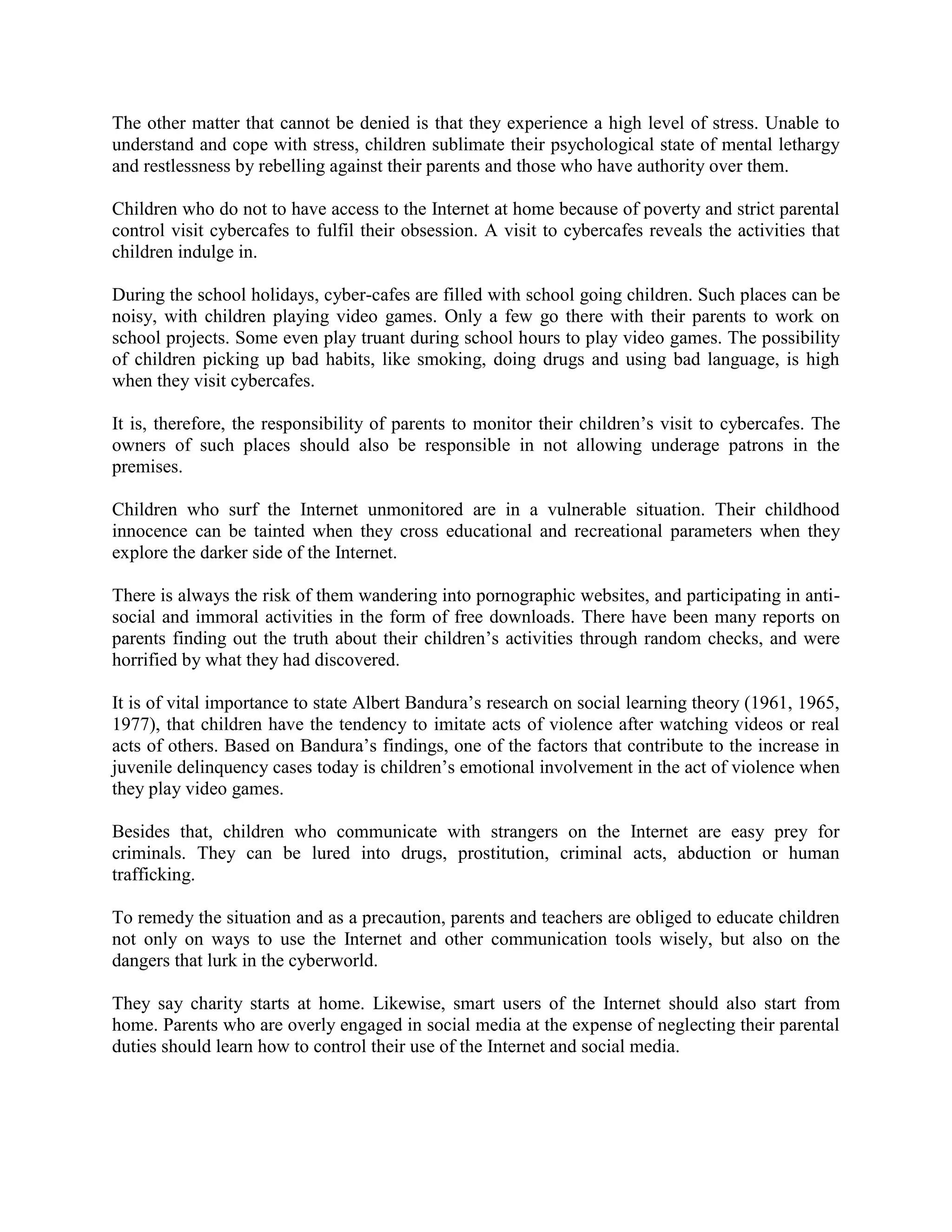 'Free' Children from the Cyberworld (NST Newspaper,Malaysia, 21st. Oct ...