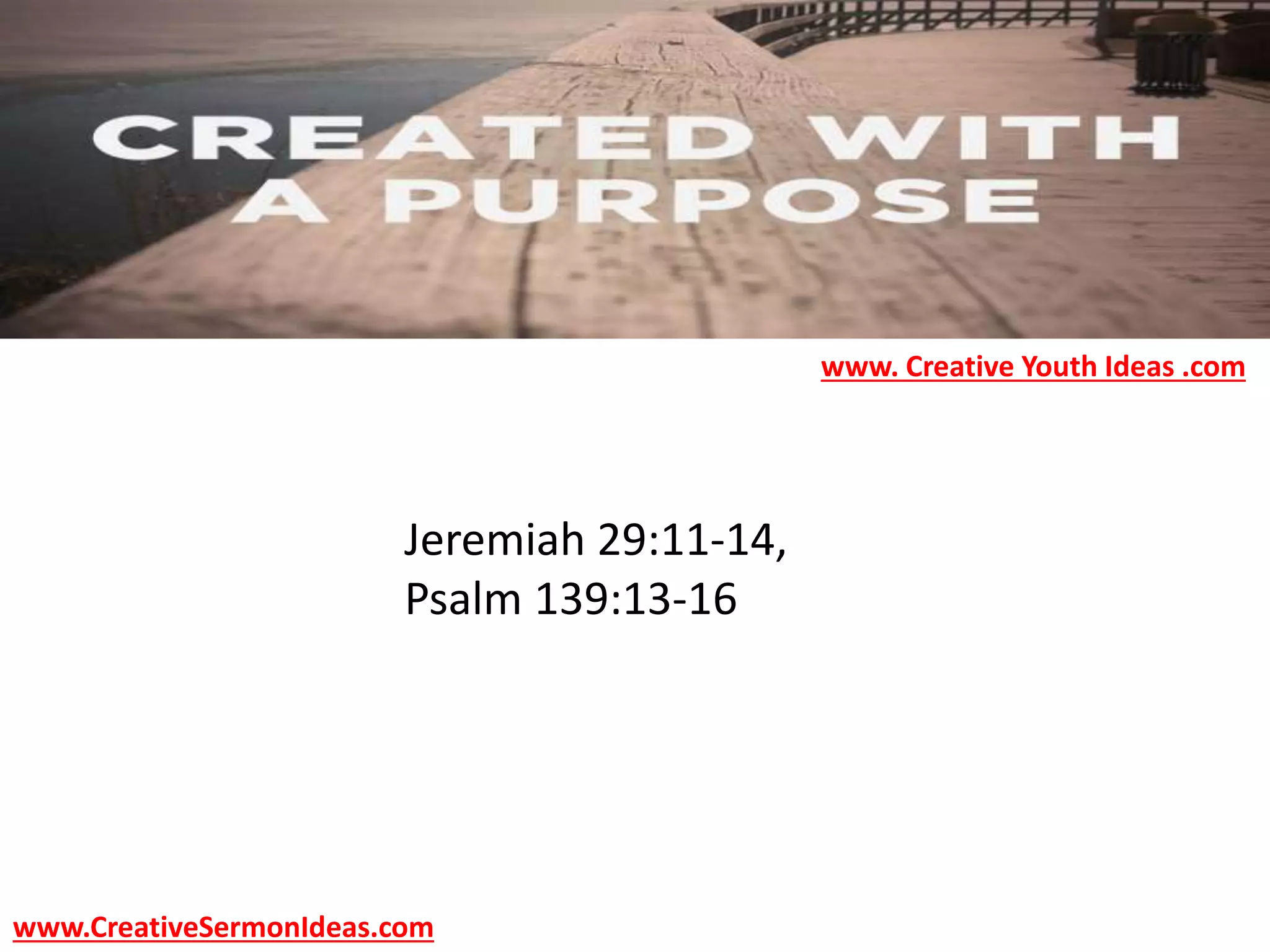 Free Christian Youth Sermons - Created With a Purpose | PPTX