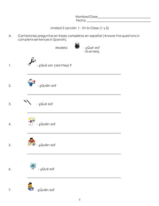 Free classroom unit | DOCX