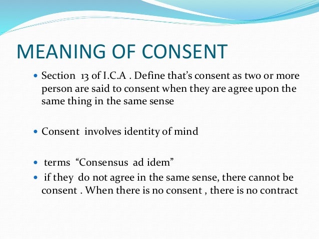 Free consent