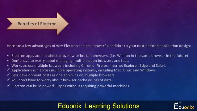 Free beginners guide to electron framework.
