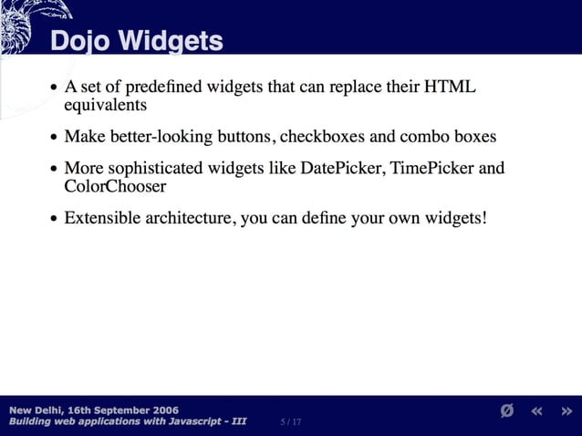 Building Web Applications with MochiKit and Dojo | PPT