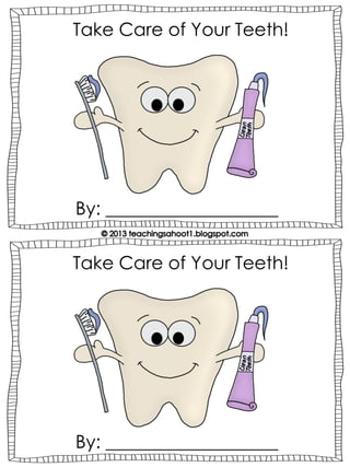 dental health mini book (buku mini kesihatan gigi) | PDF