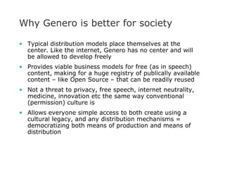 Genero project, business perspective | PPT