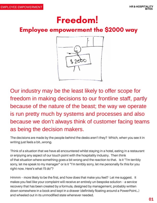 Freedom! Employee Empowerment the $2000 Way | PDF