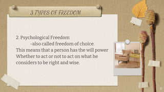 Introduction to the Philosophy of the Human Person: Freedom | PPTX