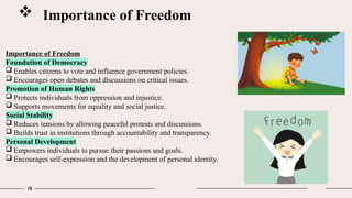 Freedom and types of freedom Presented by Maryam Ameen | PPT