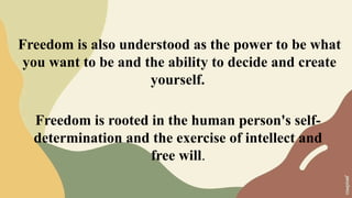 Introduction to the Philosophy of the Human Person. FREEDOM.pptx