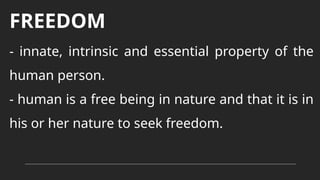 Introduction to Philosophy of Human - Freedom | PPTX
