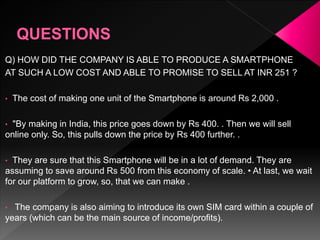 Freedom 251 SCAM | PPTX | Phone Services | Home Utilities