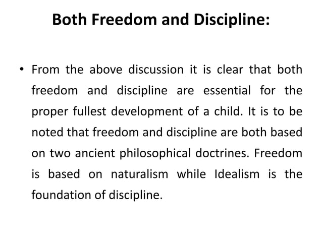 Contmeporary India and Education- Freedom and discipline | PPTX ...