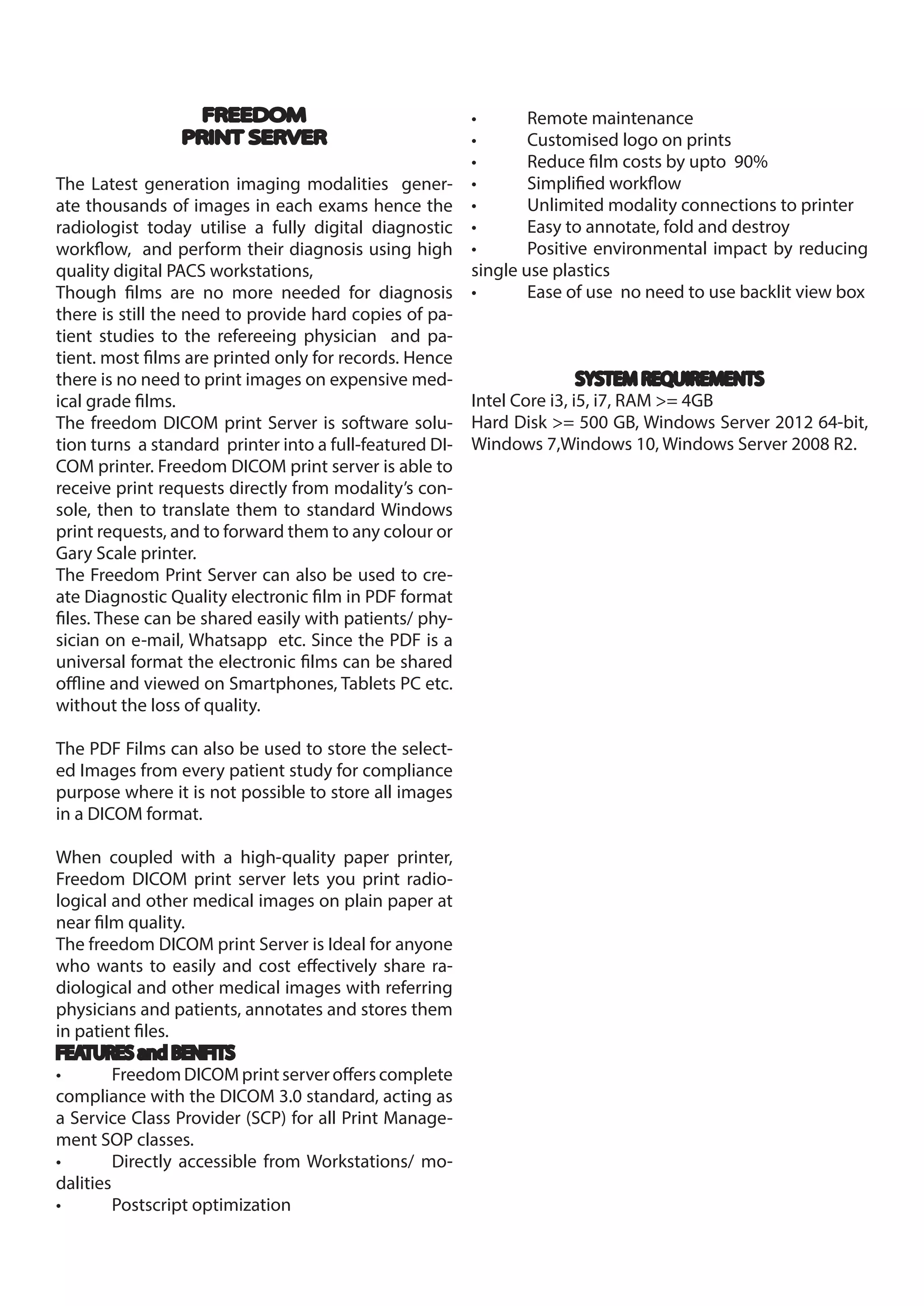 DICOM PRINT SOFTWARE | PDF