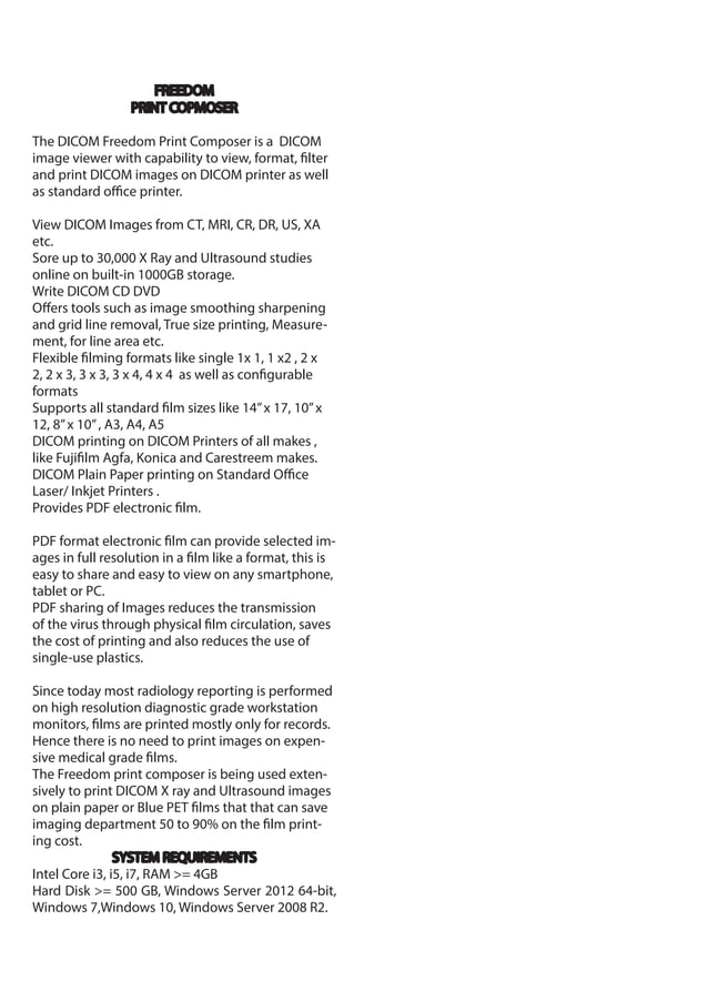 DICOM PRINT SOFTWARE | PDF