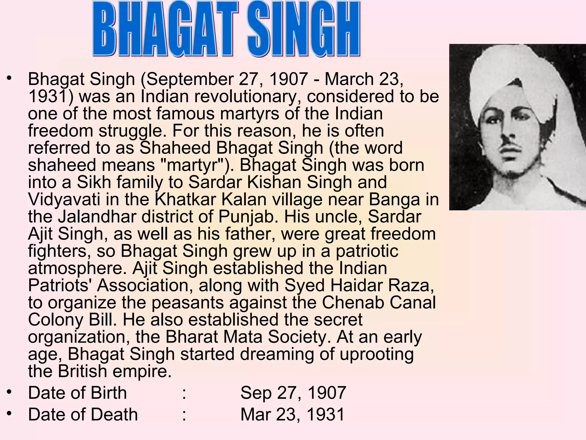 Freedom fighter | PPT