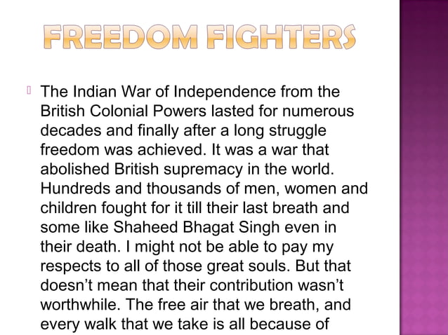 Freedom fighters | PPT