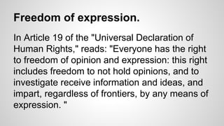Freedom of expression. | PPTX